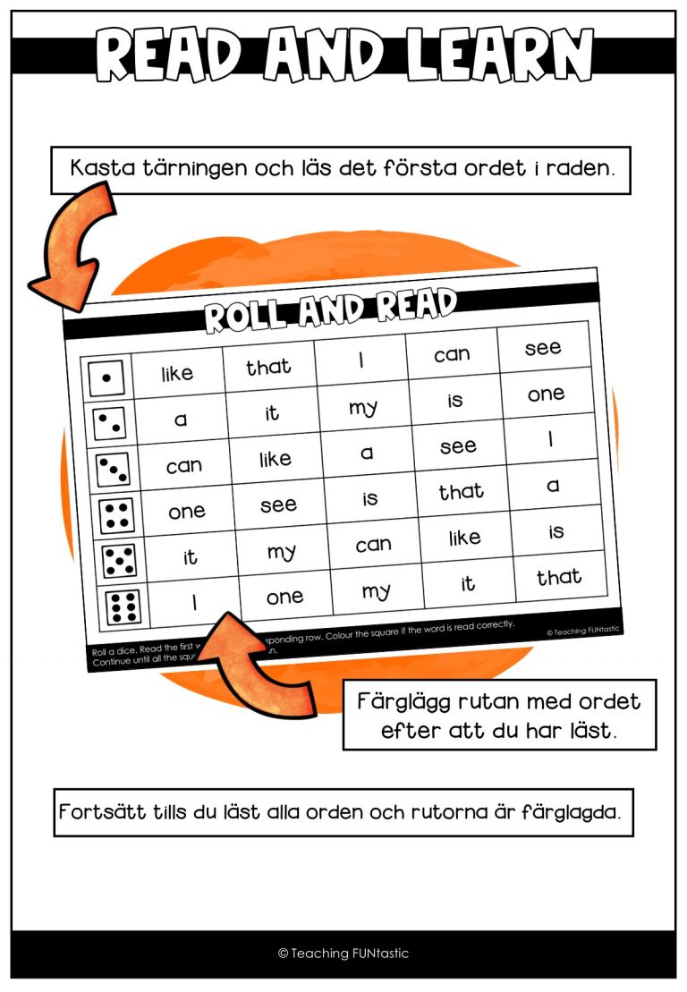 Engelska högfrekventa ord - Teaching Funtastic