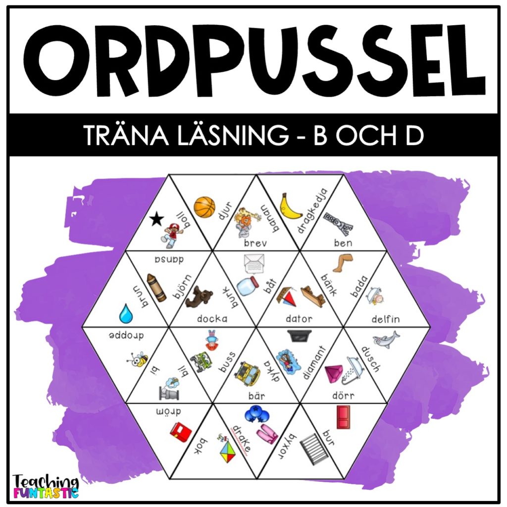 Pussel läsning b och d - Teaching Funtastic